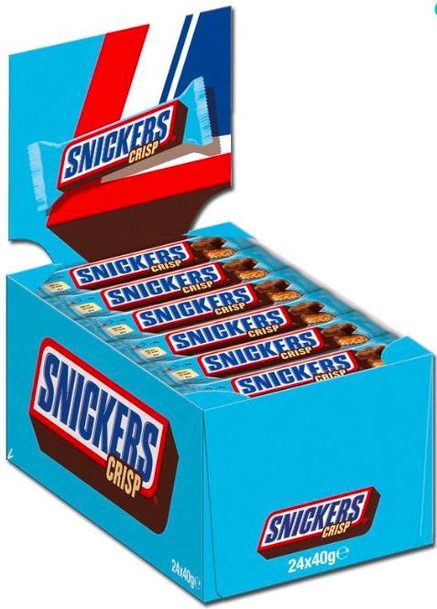 Snickers Crisp repen - 24 x 40g | bol.com