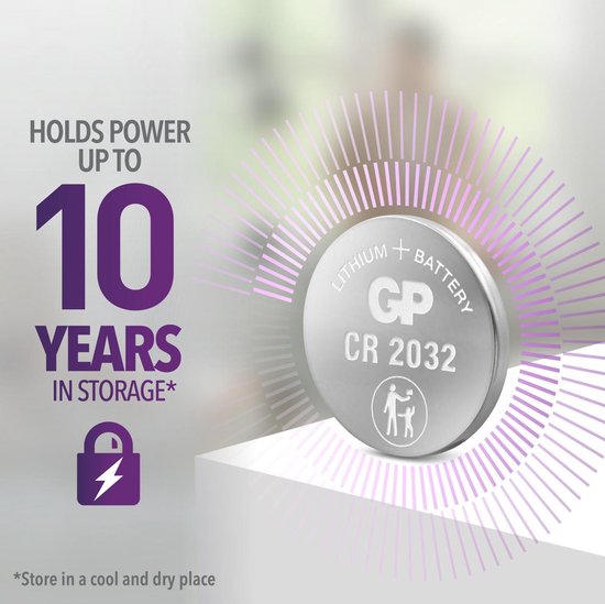 GP Extra Lithium CR2032 - batterijen CR2032 - 3V knoopcel batterij - 40 pack | bol.com