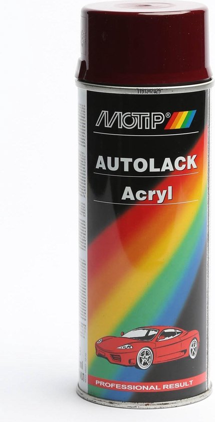 Motip kompakt acryl autolak rood (41360) - 400 ml. | bol