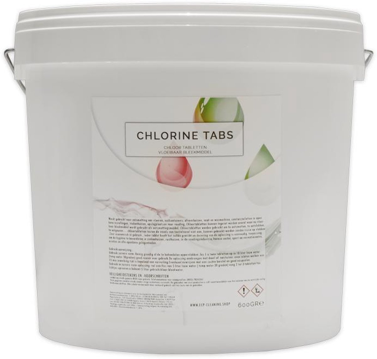 Chloor tablet bleekwater ontsmetting vloeren vuilcontainer afvoerbuizen ...