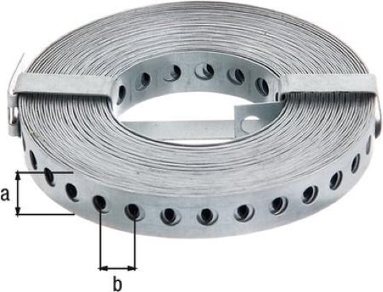 Bandijzer recht verzinkt 17 x 0.7mm en 10 meter lang | bol