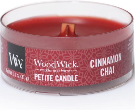 WoodWick cinnamon chai petite candle 2 stuks | bol.com