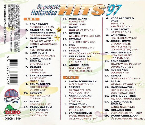 De Grootste Hollandse Hits '97, Various | CD (album) | Muziek | bol