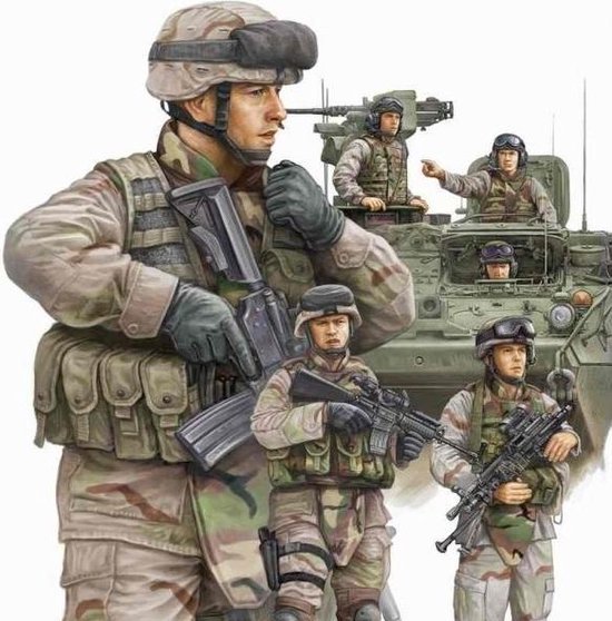 Trumpeter - 1/35 Modern Us Army Armor Crewman En Infantry - Trp00424 ...