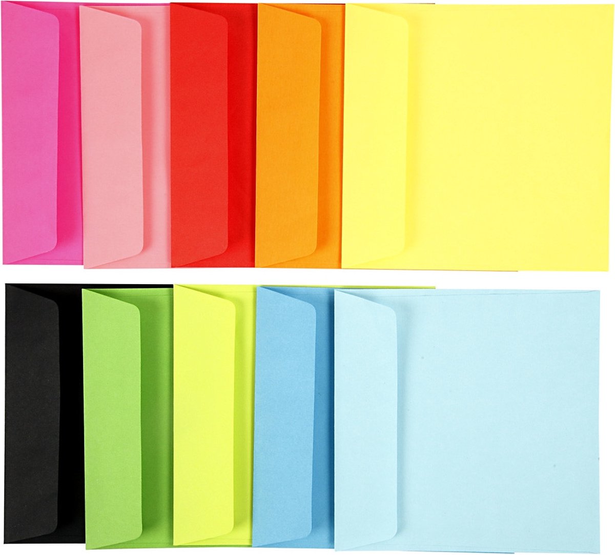Gekleurde enveloppen. afmeting envelop 16x16 cm. 80 gr. diverse kleuren ...