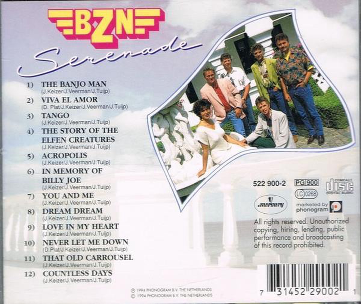 BZN - Serenade (1994), B.Z.N. | CD (album) | Muziek | bol.com