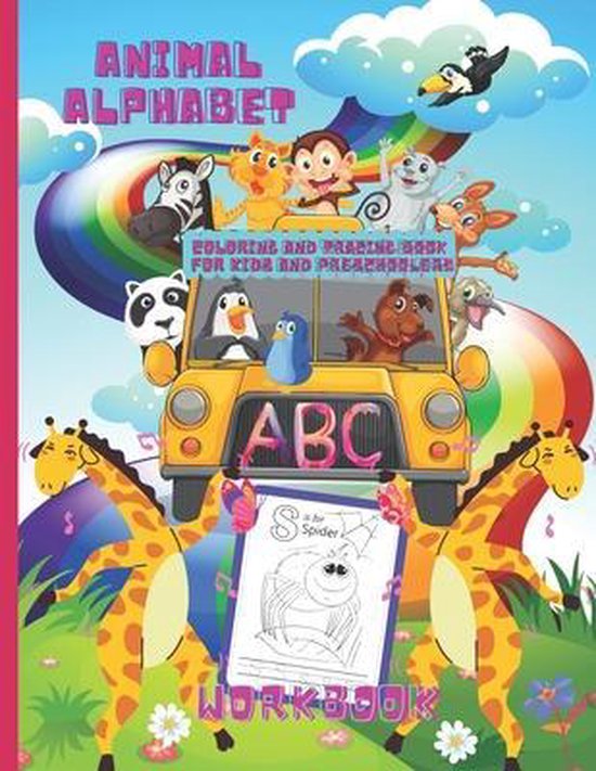 Animal Alphabet Coloring And Tracing Book For Kids And Preschoolers ...