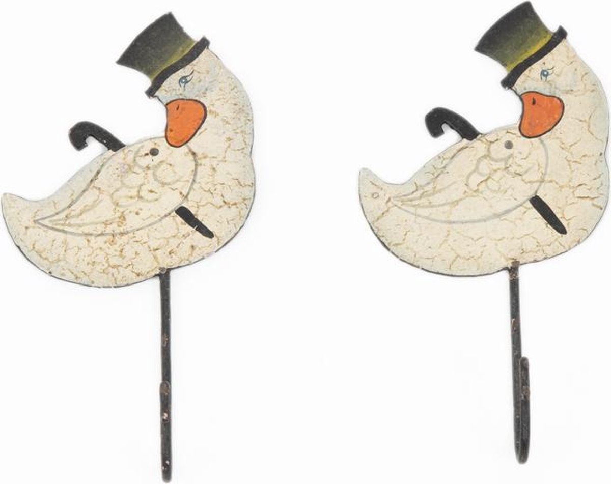 Kapstokjes voor Handdoeken - IJzer - Grappige Eendjes - set van 2 stuks ...