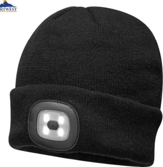 muts met USB oplaadbare LED lamp - Voorlamp - LED - Werkmuts - Muts ...