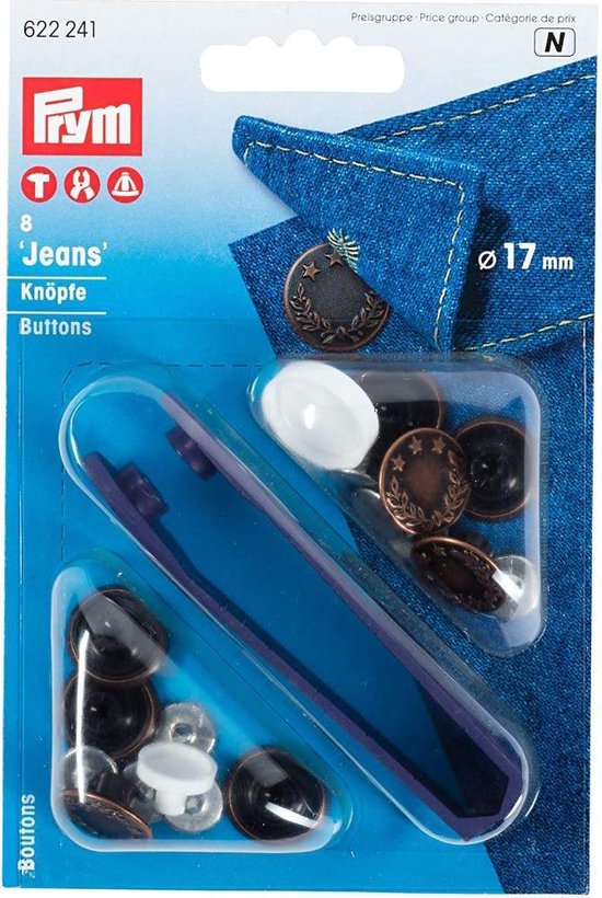 Prym Jeans-Knopen, Brons Antiek Koper, Laurier Krans, 17 mm, Per Pakje ...