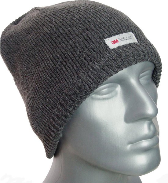 Waterdichte winddichte thermo muts 3M Thinsulate kleur grijs maat L XL ...