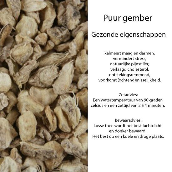Verse thee - Gember - Losse thee - 50 gram - Gemberthee | bol.com