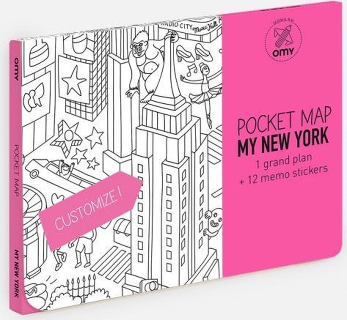 omy Coloring Pocket Map (14x10,5x1cm) - New York City | bol.com