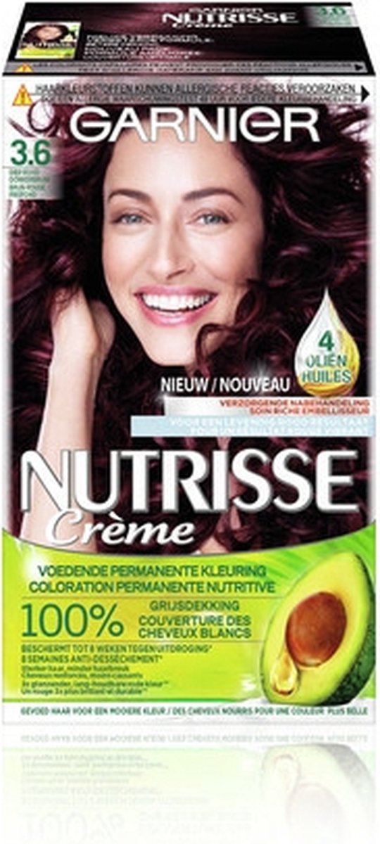 Garnier Nutrisse Cream 36 - Deep Red Brown - Coloration Cheveux | bol.com