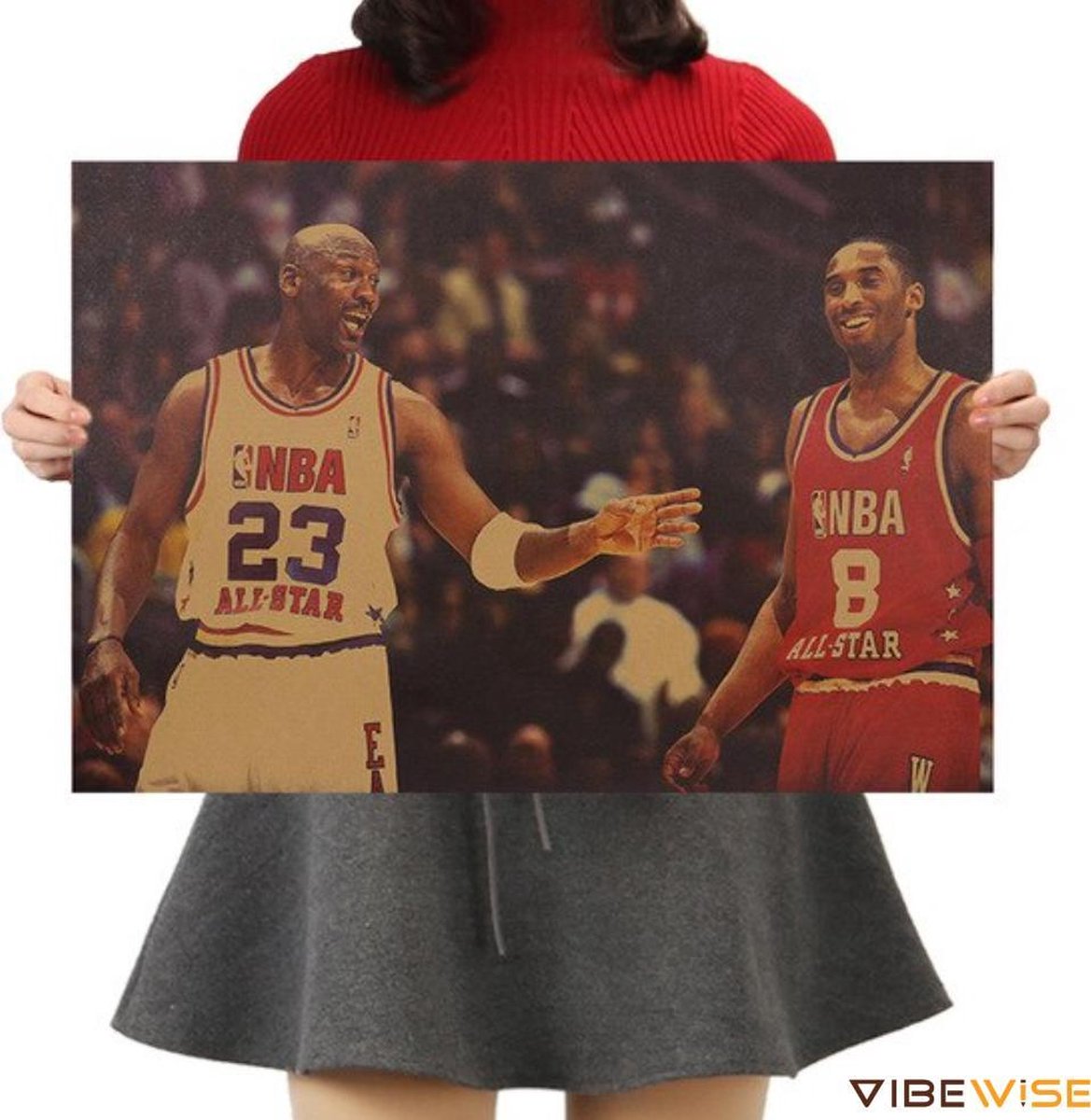 Michael Jordan & Kobe Bryant Poster - NBA Basketbal Wallpaper - Vintage ...