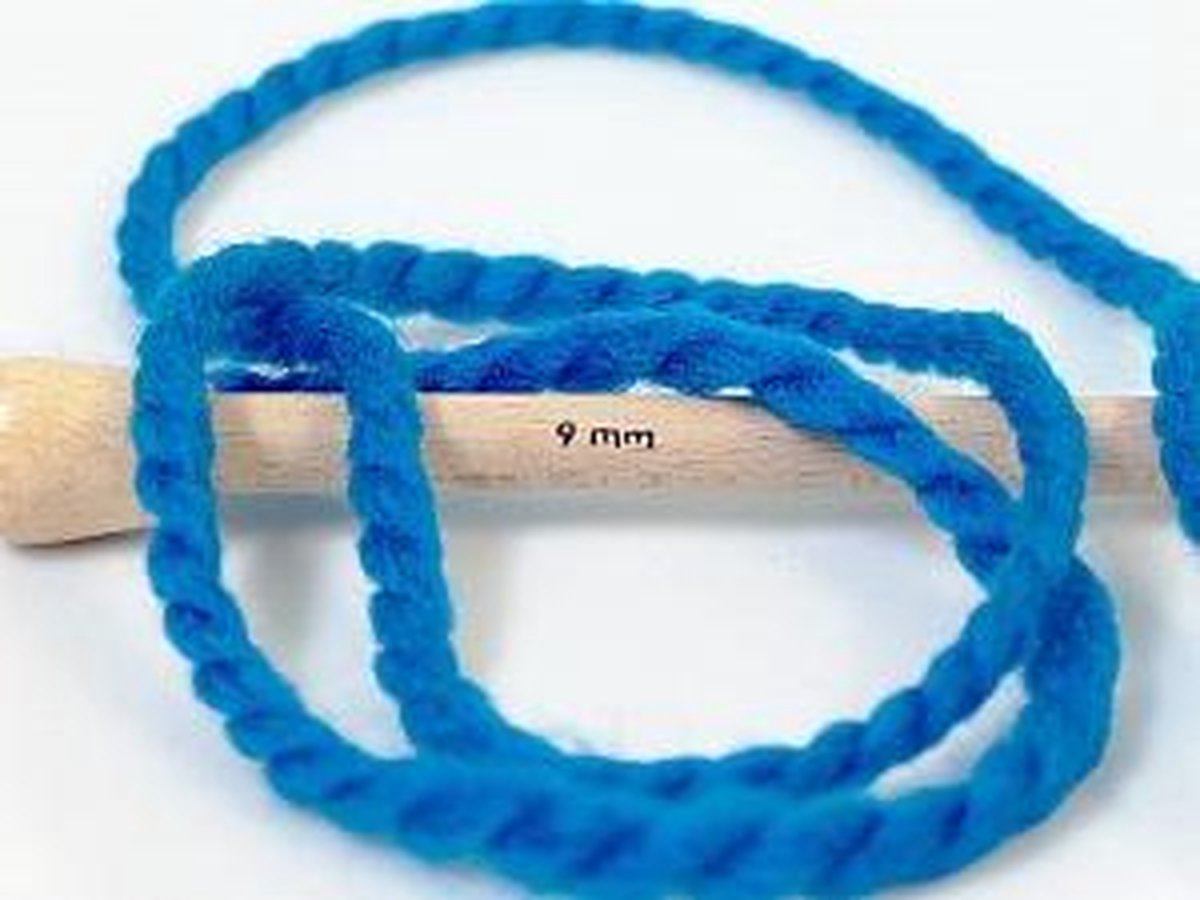 Chunky wol pendikte 9 mm. kleur blauw - dikke breiwol kopen acryl/wol ...