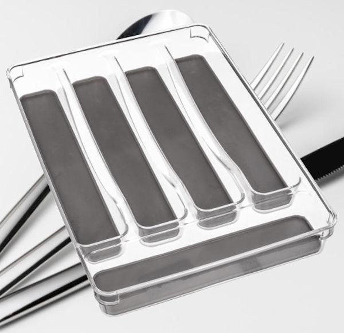 Decopatent® Bestekbak 5 Vaks - Besteklade Organizer - Anti Slip Inleg ...