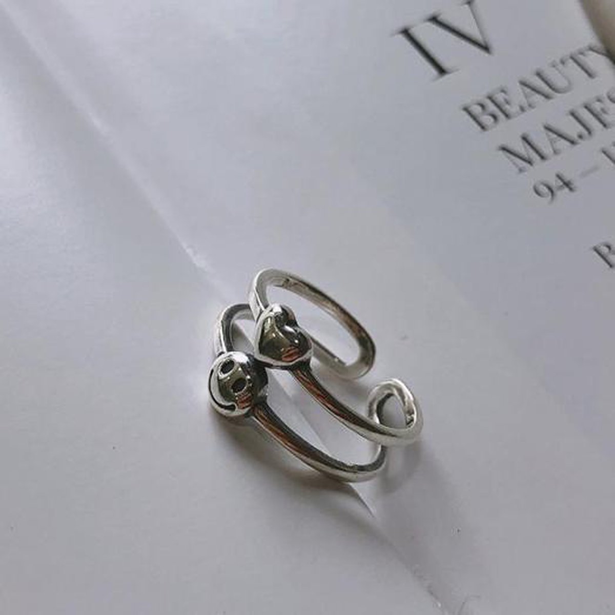 Dubbele ring | Nicole | ring | dames ring | zilveren ring | bol.com