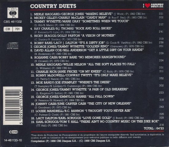 Country Duets, Merle Haggard | CD (album) | Muziek | bol.com