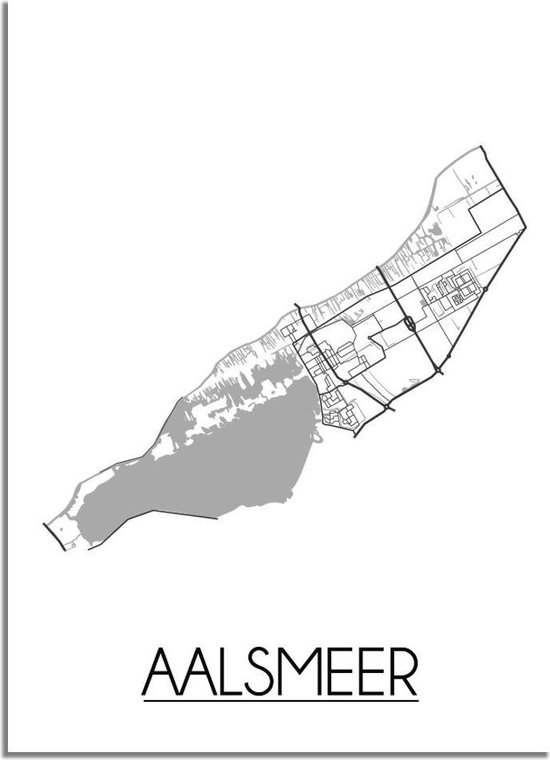 Aalsmeer Plattegrond poster A3 poster (29,7x42cm) - DesignClaudShop ...