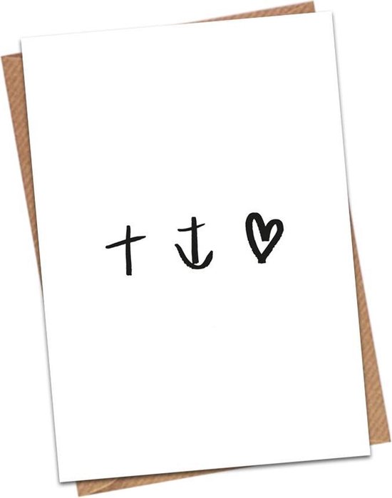 Christelijke Kaart - Geloof Hoop Liefde - Symbolen | bol