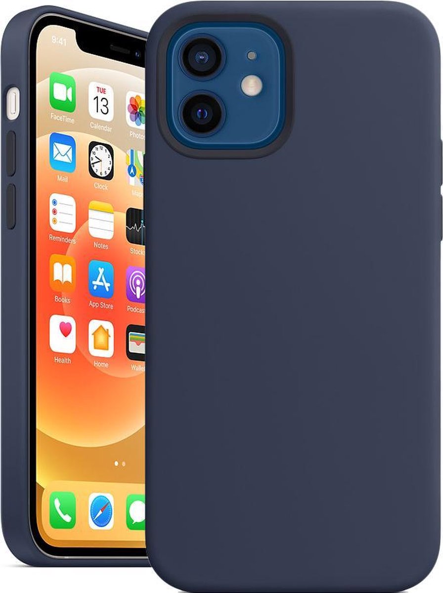 iPhone 12 / 12 Pro hoesje met MagSafe – Mat Blauw Siliconen - voor ...