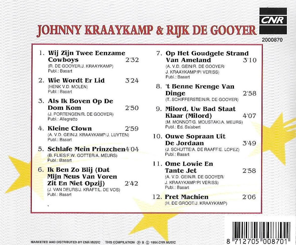 Johnny Kraaykamp & Rijk De Gooyer CD, veriouse | CD (album) | Muziek ...