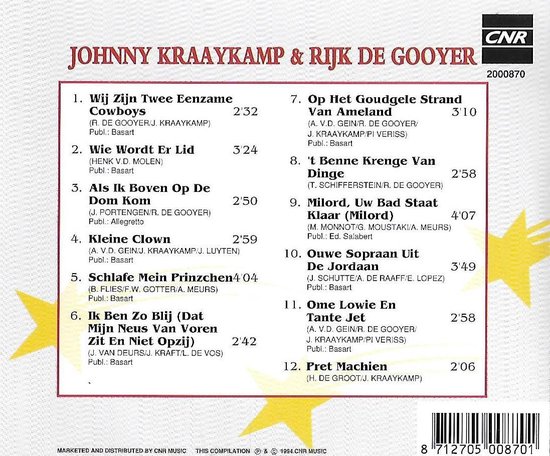 Johnny Kraaykamp & Rijk De Gooyer CD, veriouse | Muziek | bol