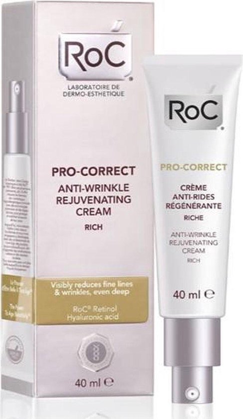 RoC Pro-Correct Anti-Wrinkle Rejuvenating Rich Gezichtscrème | bol