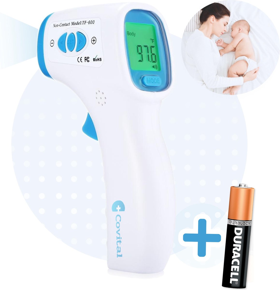 Covital Thermometer Voorhoofd – Infrarood Thermometer ...