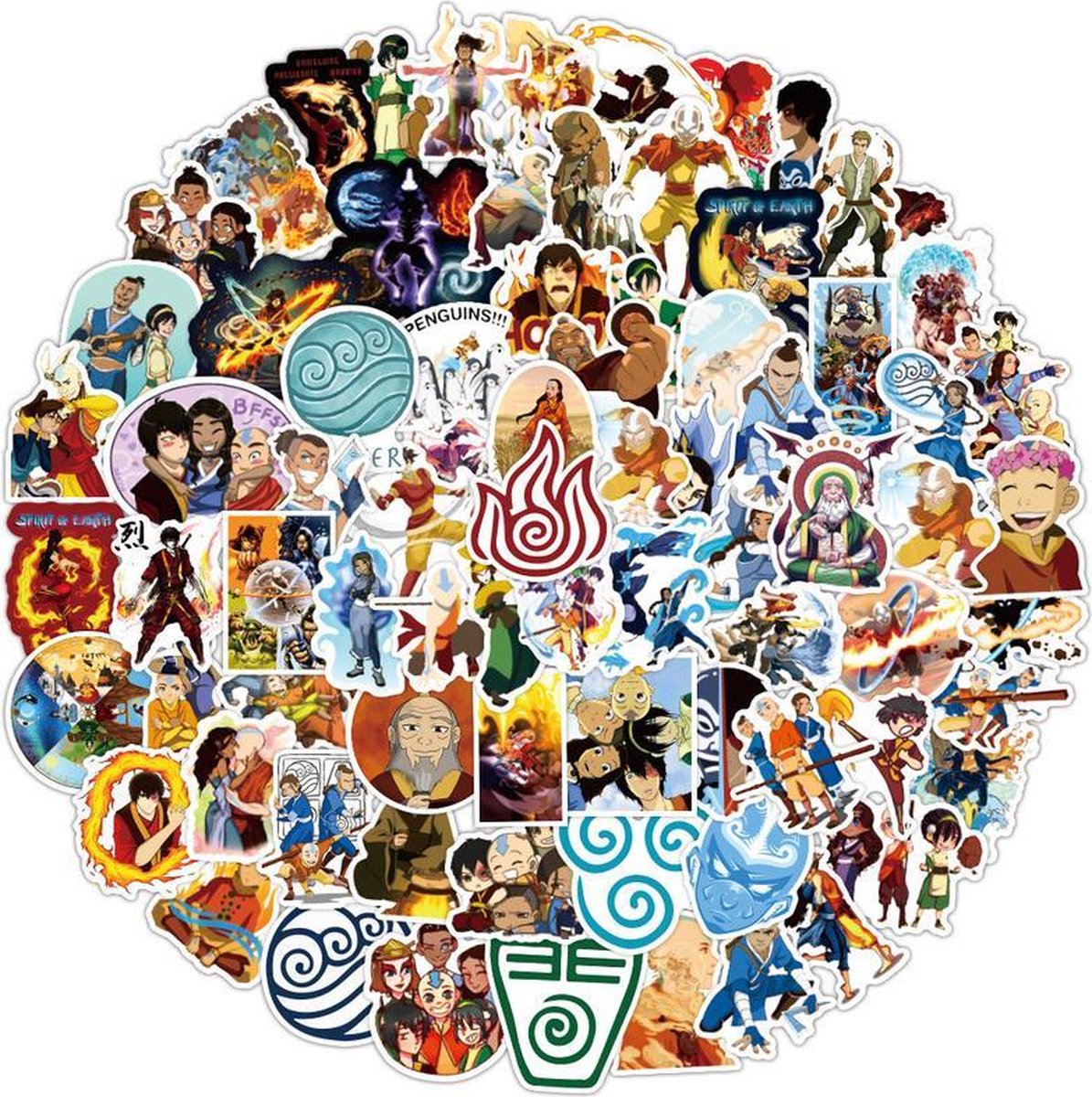 Avatar the last Airbender sticker pakket - 100 stickers voor laptop ...