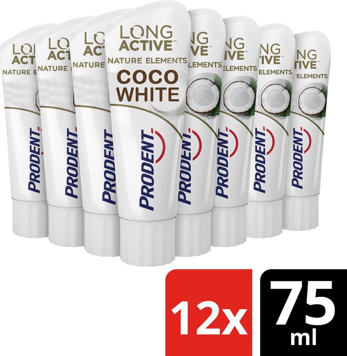 Prodent Long Active™ Nature Elements Coco White Tandpasta - 12 x 75 ml ...