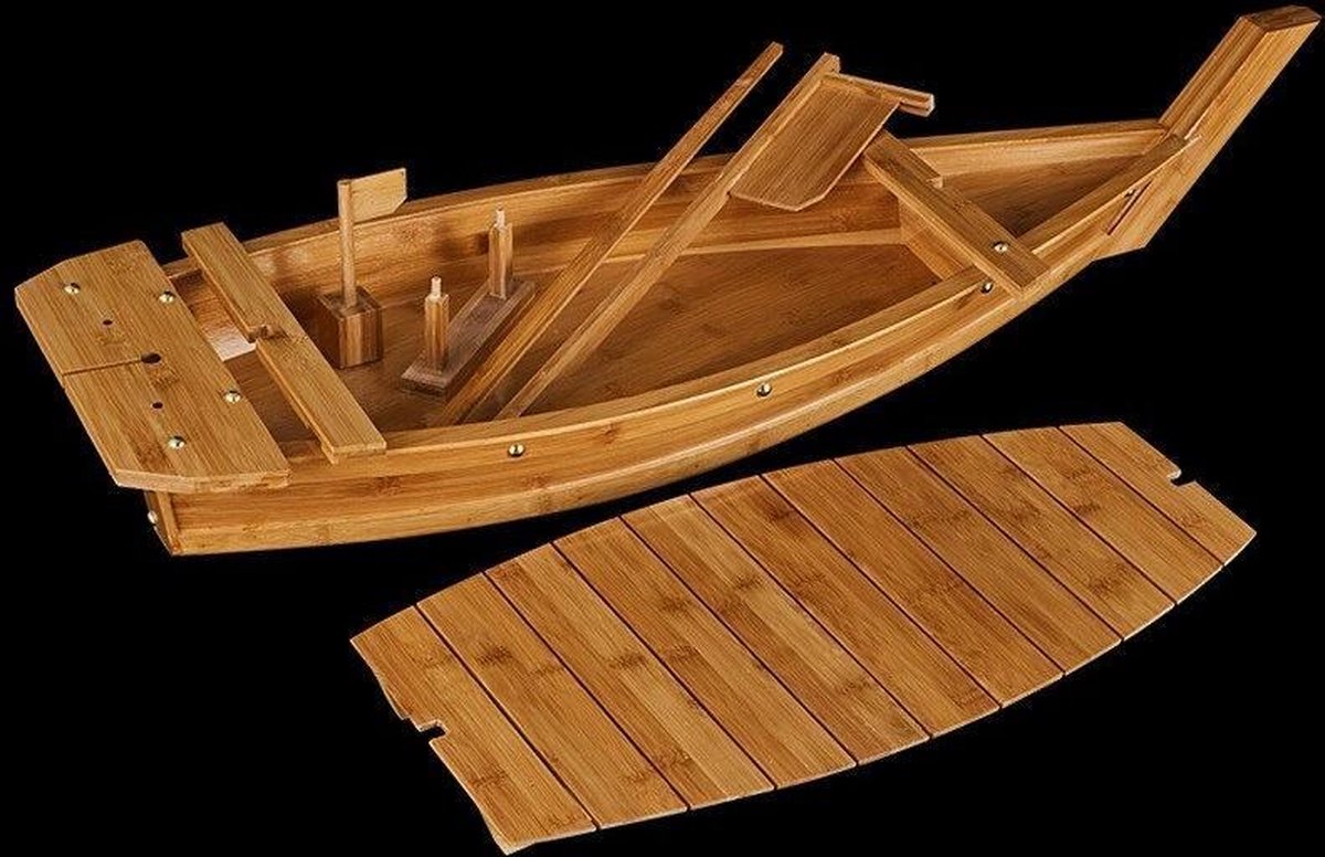 Sushi Boot Bamboe, Dienblad ,Sushi Boat Bamboo 52cm-Japanse en ...