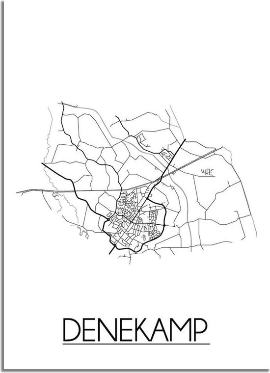 Denekamp Plattegrond poster B2 poster (50x70cm) - DesignClaud | bol.com