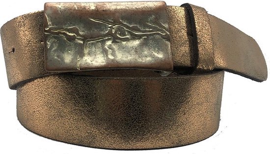 Bruine riem - Decoupage Champagne Dames riem - Broekriem Dames - Dames ...