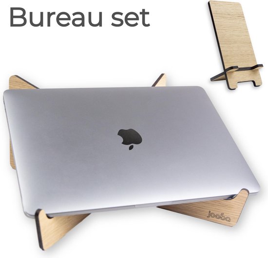 Jooba® Laptop standaard en telefoon statief voor op bureau - Set van 2 ...