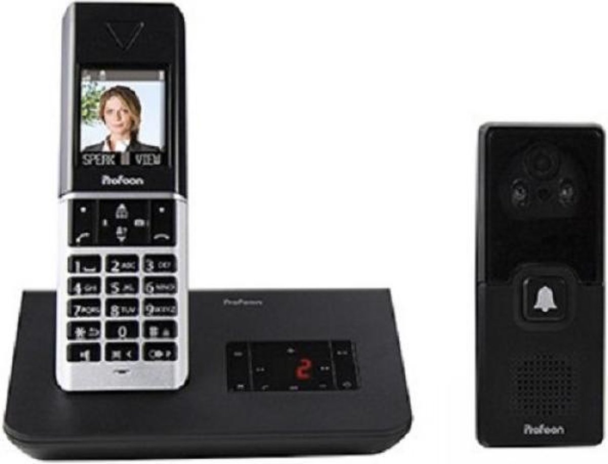 Profoon 2 in 1 Dect Telefoon + Deurbel met Camera Huistelefoon ...