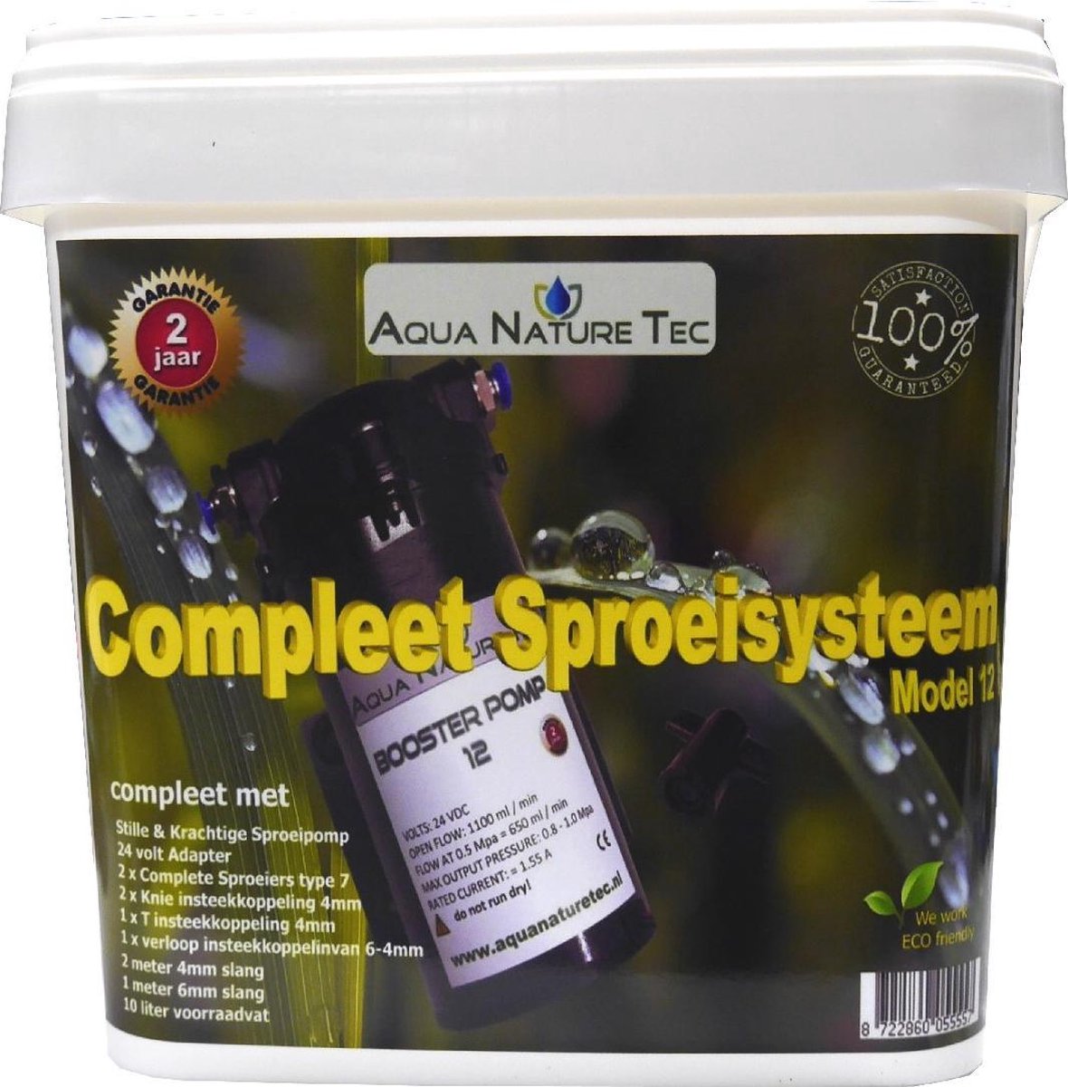 Sproeisysteem compleet met o.a. 2 sproeiers voor terrarium, paludarium ...