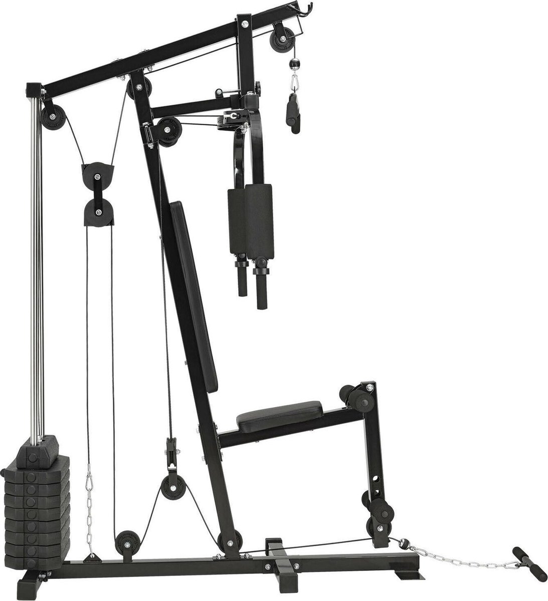 halterbank Multifunctionele set 40 kg halterschijven Home Gym Workout ...