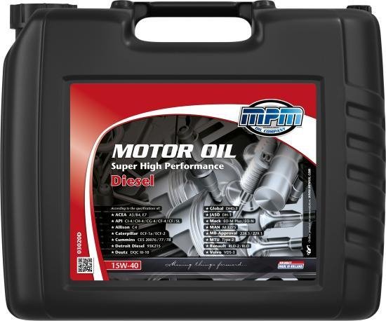 MPM Motorolie 15w40 super high performance diesel - 20 liter | bol