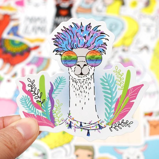 Alpaca Lama stickers - Vrolijke sticker mix voor laptop, muur, agenda, skateboard etc.... | bol.com
