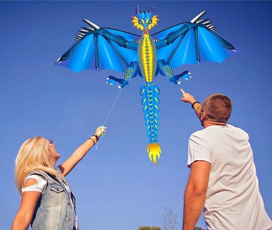 Pro-Care Vlieger vorm Phoenix Dragon - Maat 1.3 meter breed en 1.6 ...