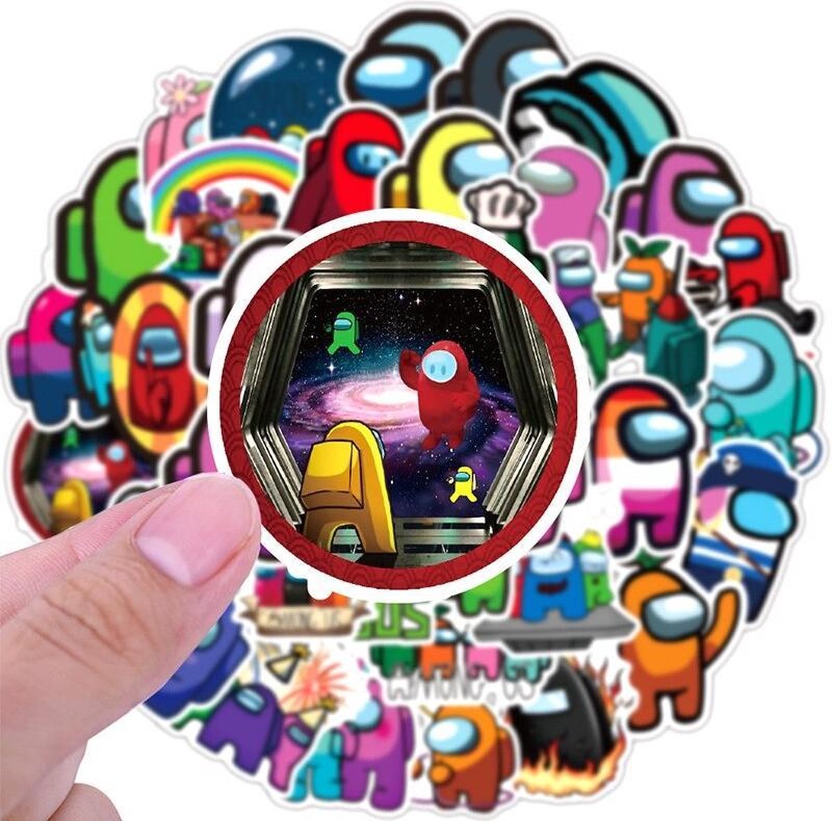 Among us - Among us stickers - 50 stuks - Stickers - Among us plushie ...