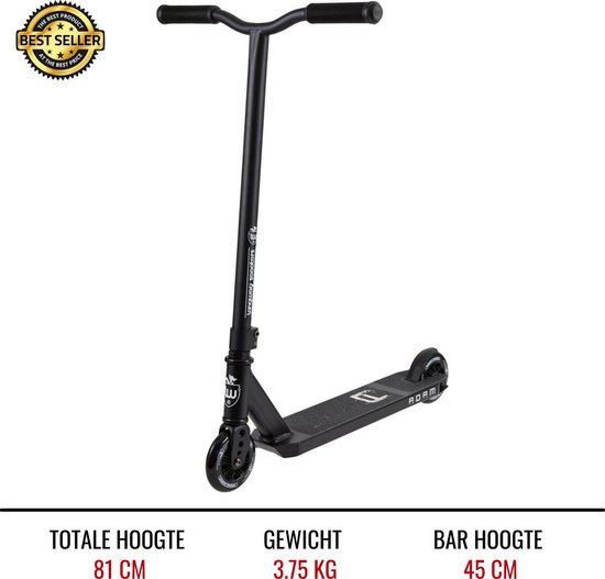 Longway Adam Stuntstep - Zwart - De ideale beginner stuntstep | bol.com