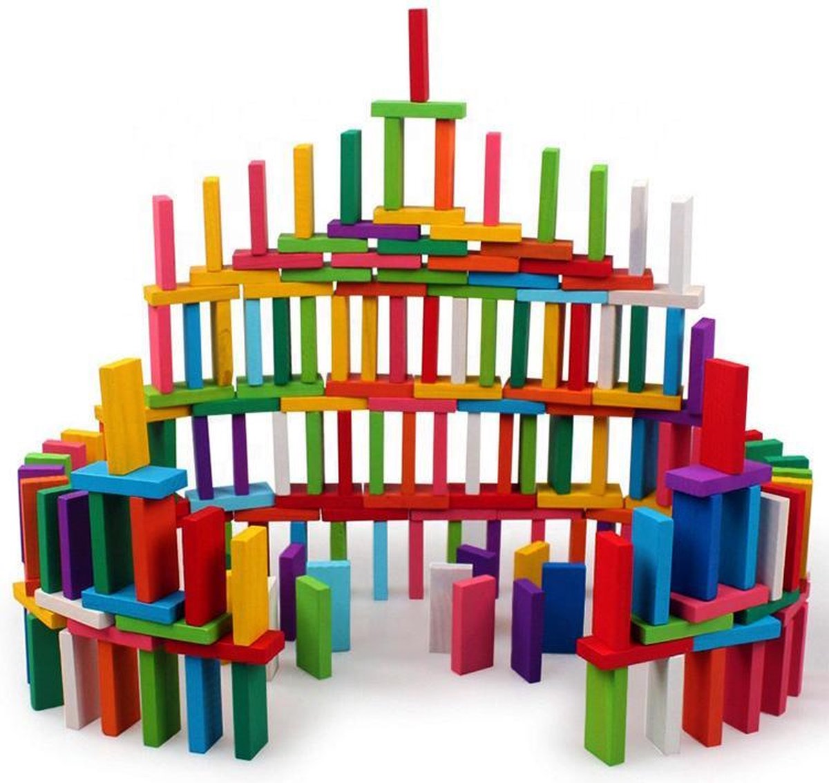 Domino stenen set hout 240pcs - XL Dominoset incl. 4 Elementen | Games ...