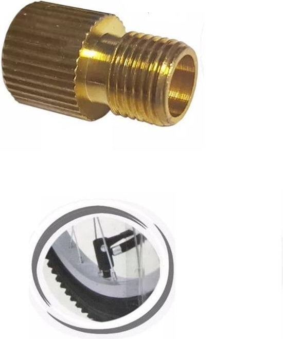 Set van 2 Verloopnippel Hollands ventiel - 2x Verloopstukje voor Dunlop ...