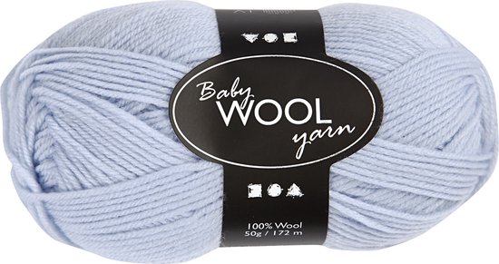 Baby garen, L: 172 m, lichtblauw, 50 gr/ 1 bol | bol.com