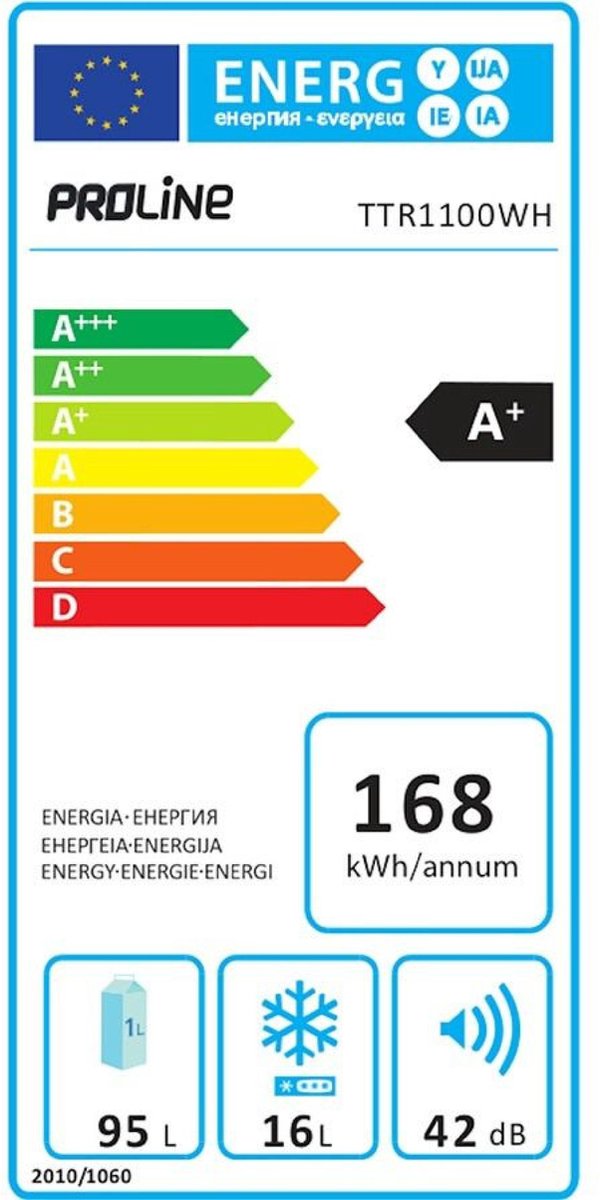 Proline koelkast TTR1100WH | bol.com