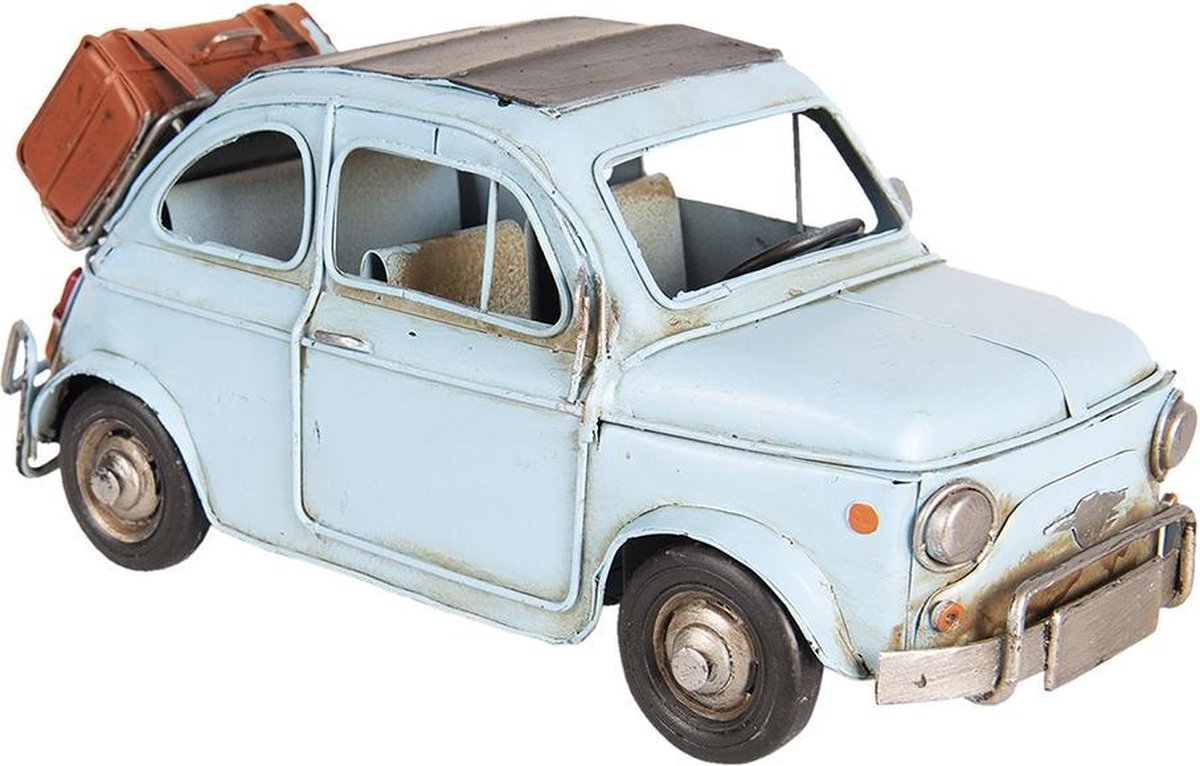 Clayre & Eef Decoratie Miniatuur Auto 28*13*12 cm Blauw Ijzer ...