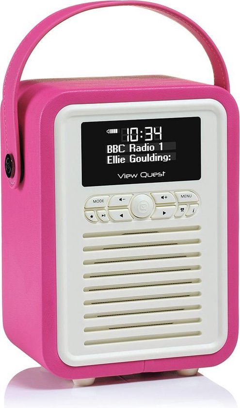 ViewQuest Retro Mini Radio & Bluetooth DAB Pink | bol